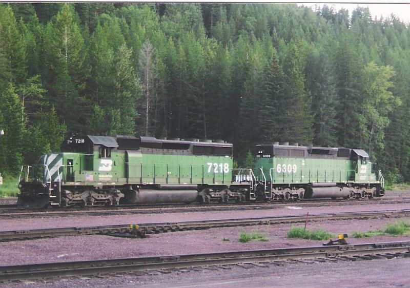 Essex Helper Station BN SD 40-2 7218 and SD 40 6309